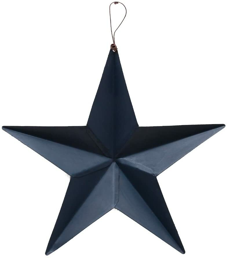 Patriotic Metal Barn Star Hanging Wall Decor Distressed Country Barn ...