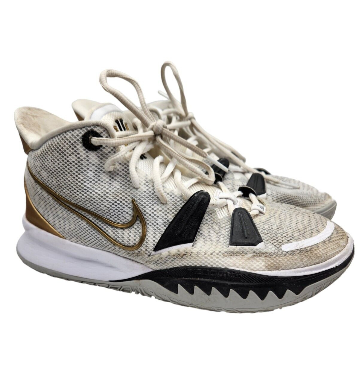 Nike Kyrie 7 White Black Gold "Rings" Mens Basketball… - Gem