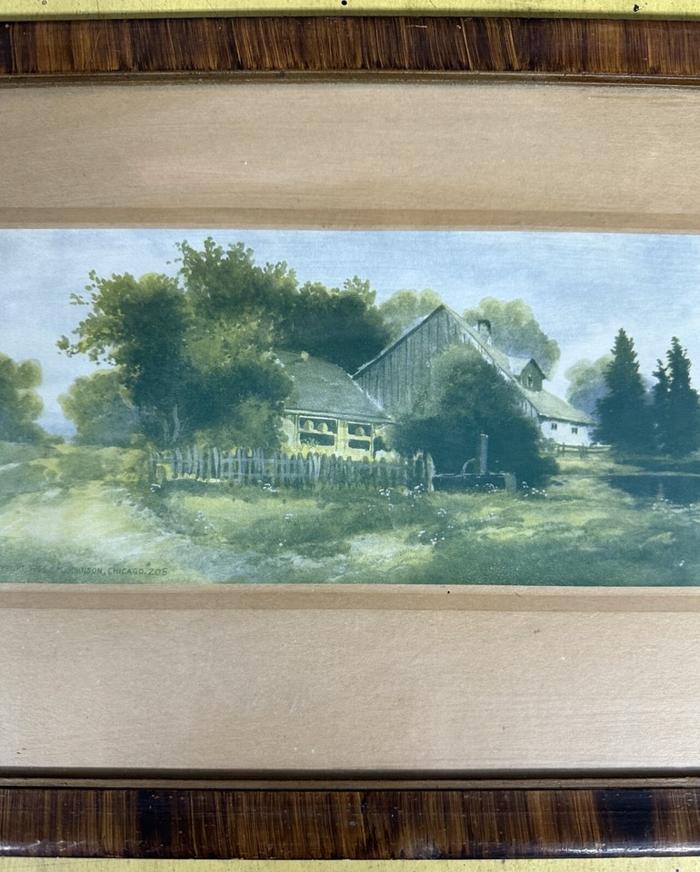 Vintage 1905 L M Johnson Homestead Farm House Print #205 Tigerwood ...