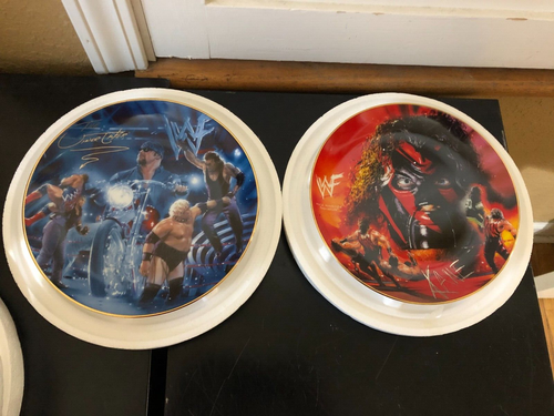 WWF WWE THE UNDERTAKER KANE COLLECTABLE PLATE DANBURY MINT 2001 NEW ...