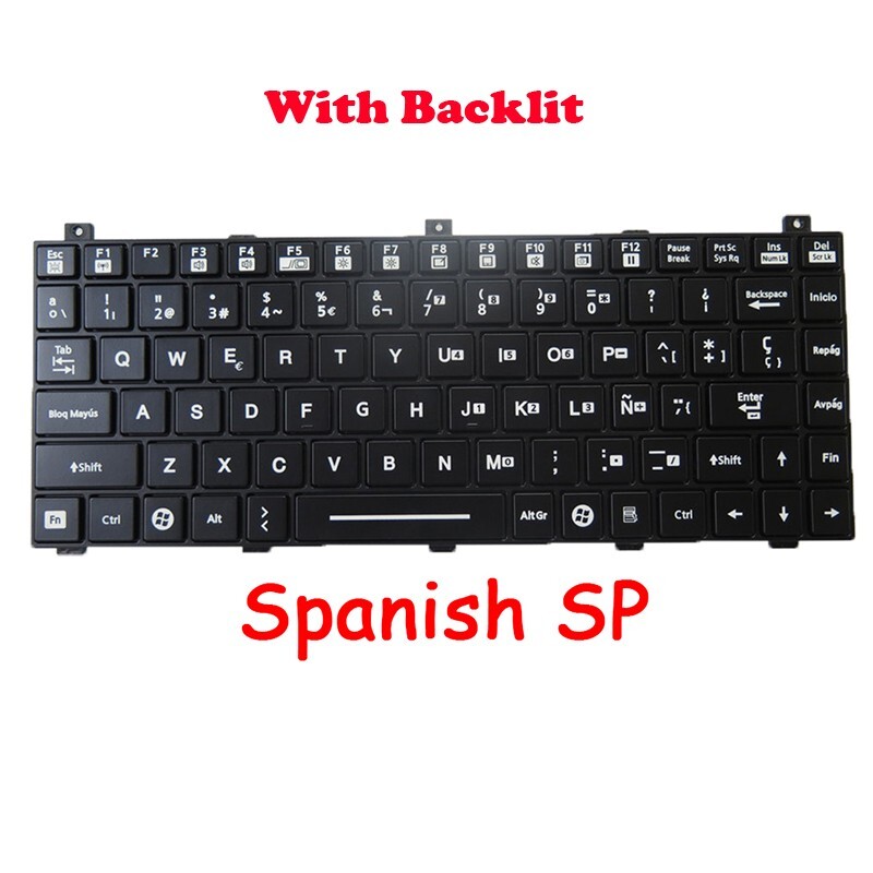 Laptop Backlit Keyboard For GETAC S410 G4 S410G4 Spanish SP New | eBay