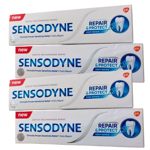 Sensodyne Toothpaste With Novamin For Tooth Repair And Protect 4 x ...