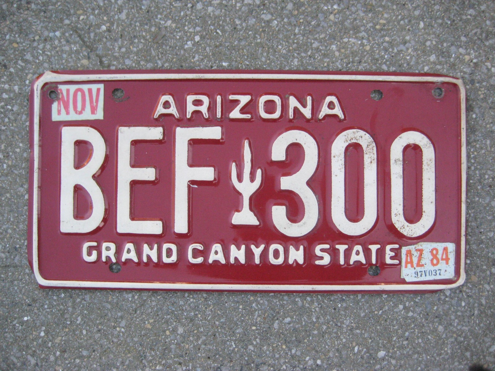 AMERICAN ARIZONA GRAND CANYON STATE NOV 1984 # BEF-300 RARE NUMBER ...
