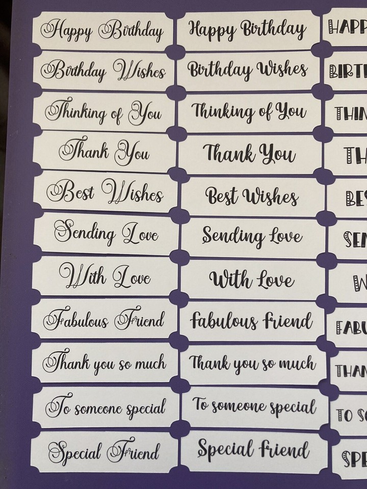 Card Making Sentiments Embellishments Card Making Toppers Banners Mixed ...