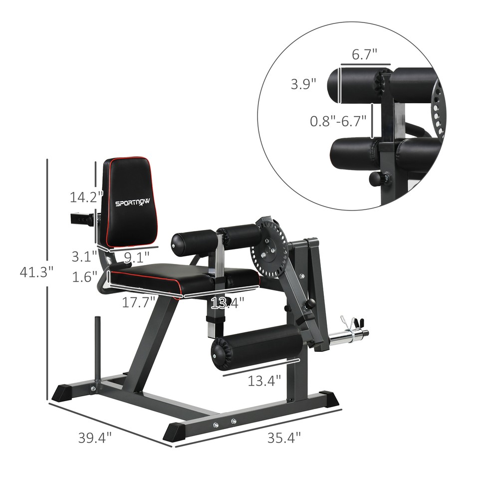 Seated Calf Raise Machine, Adjustable Leg Extension and Curl Machine ...