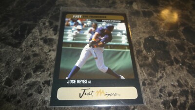 2002 JUST MINORS ROOKIE PREVIEW JOSE REYES JTF.BLACK PROTOTYPE BASEBALL ...