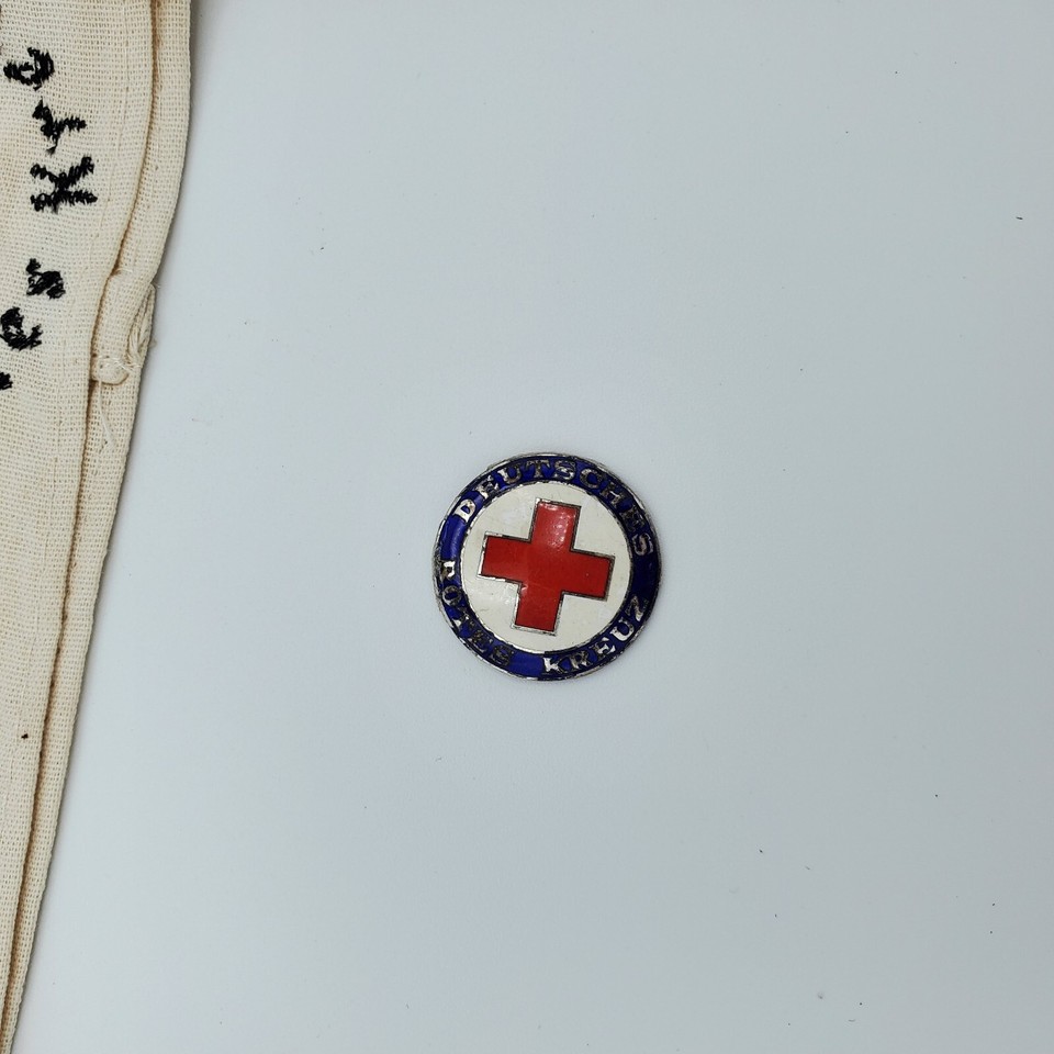 WW2 era DRK Deutsches Rotes Kreuz RED CROSS military insignia pin set ...