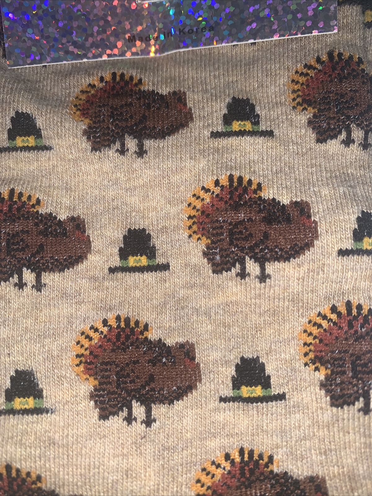 Hot Sox Womens Turkey Crew Socks Thanksgiving Novelty Fits Shoe Size 4 ...