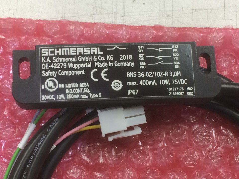 SCHMERSAL BNS 36-02/10Z-R 3,0M MAGNETIC SAFETY SWITCH BNS 36-02/10Z-R ...
