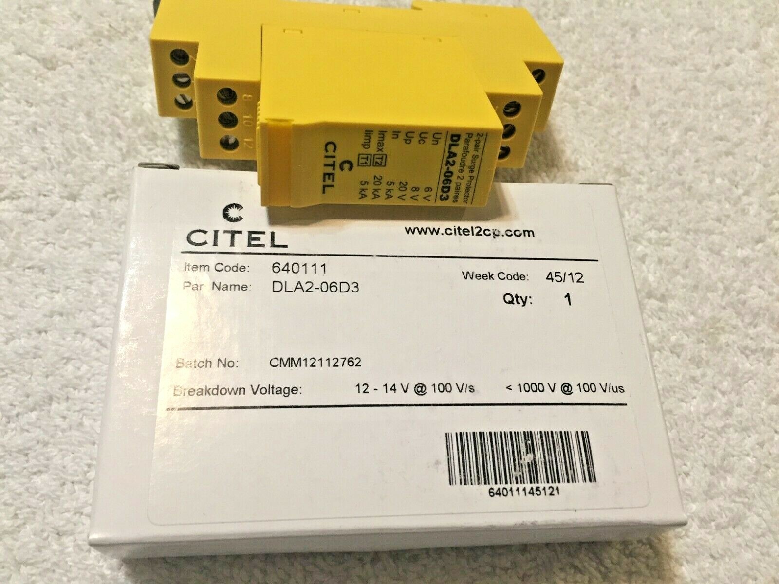 CITEL DLA2-06D3 DIN Rail Surge Suppressor Protector - New in box | eBay