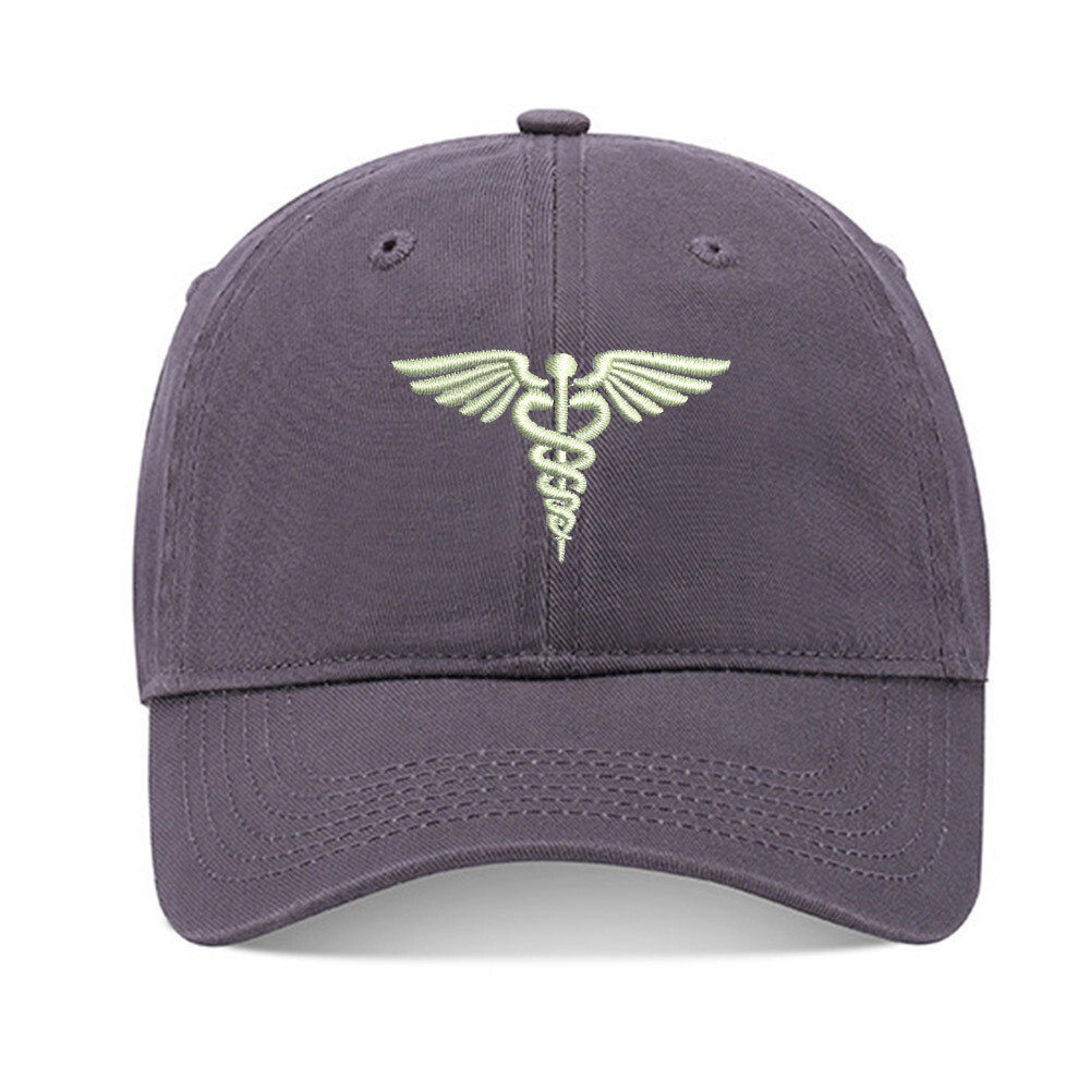 Medical Symbol Unisex Embroidery Baseball Cap Washed Cotton Embroidered ...