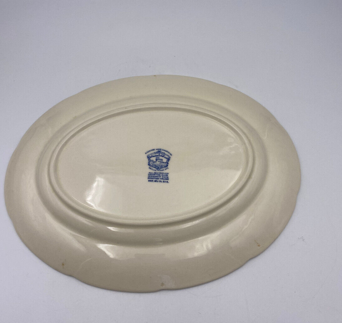 Johnson Brothers Windsor Ware Blue and White 12" X 9.5" Oval Plate | eBay