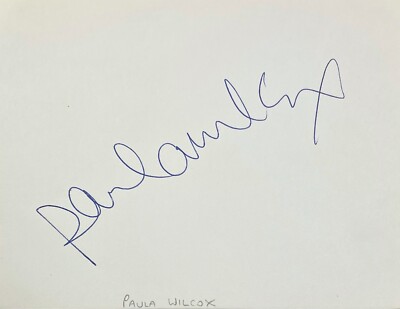 PAULA WILCOX Autographed Signed Vintage ALBUM PAGE 1970s Man About the ...