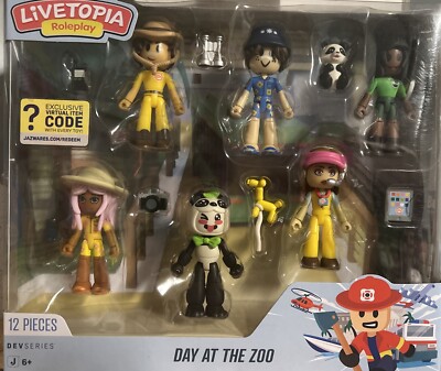 Livetopia Roleplay DAY AT THE ZOO 12 pc Figure Set w/ Code 2023 Roblox ...