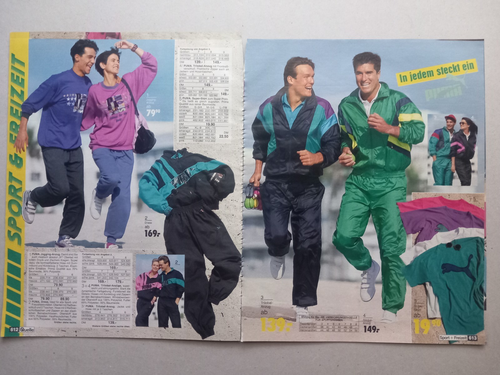 1992 Tracksuits Adidas Puma Nike Mars 22 Pages Magazine Catalog Print ...