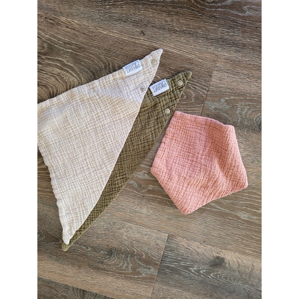 Charley Charles Baby Bandana Bibs 3-Pack Absorbent Drool Bibs Neutral ...