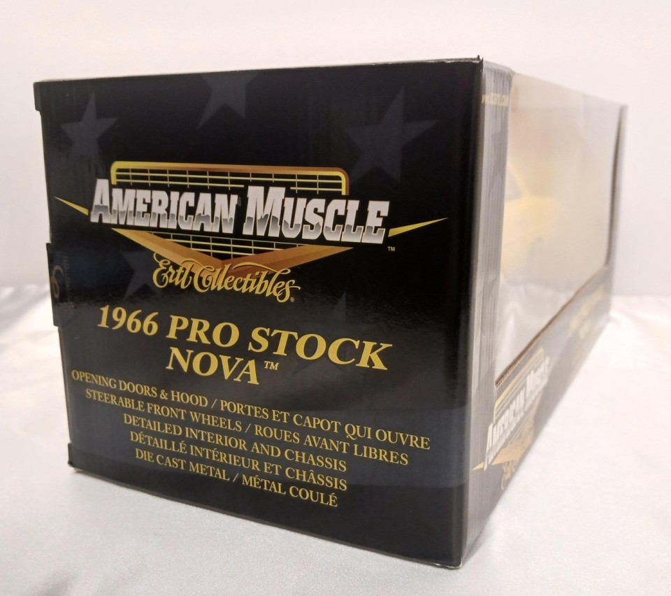 American Muscle 1966 Pro Stock Nova-Yellow 1:18 Scale Diecast Replica ...