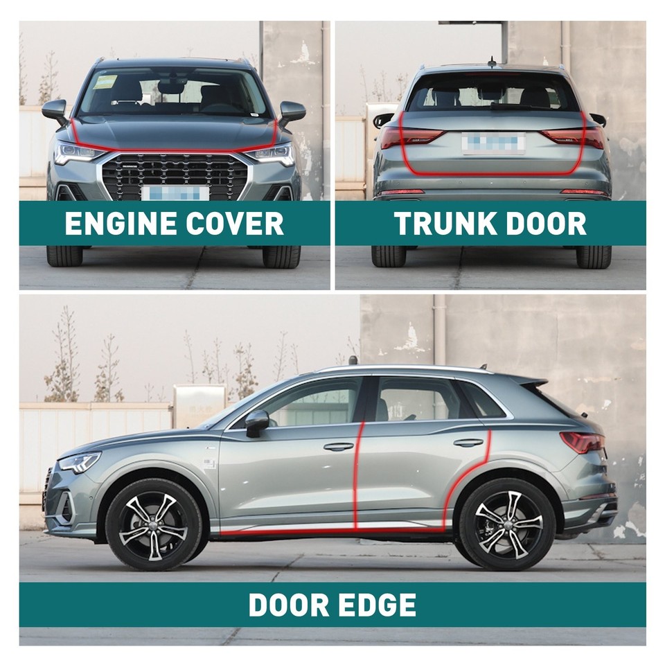Black 20M Moulding Seal Strip Edges and gaps of the engine hood and ...