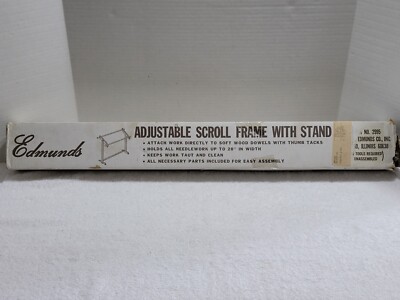 Vintage Frank A. Edmunds Adjustable Scroll Frame With Stand 12" x 27 ...