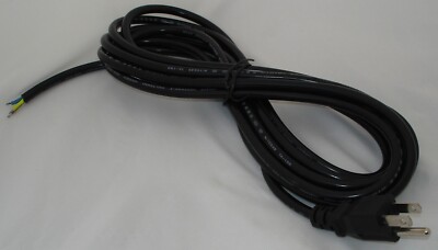 1 pc 16 feet Black SVT 10A Lamp Cord with Molded Plug 18AWGx3C 130V UL ...