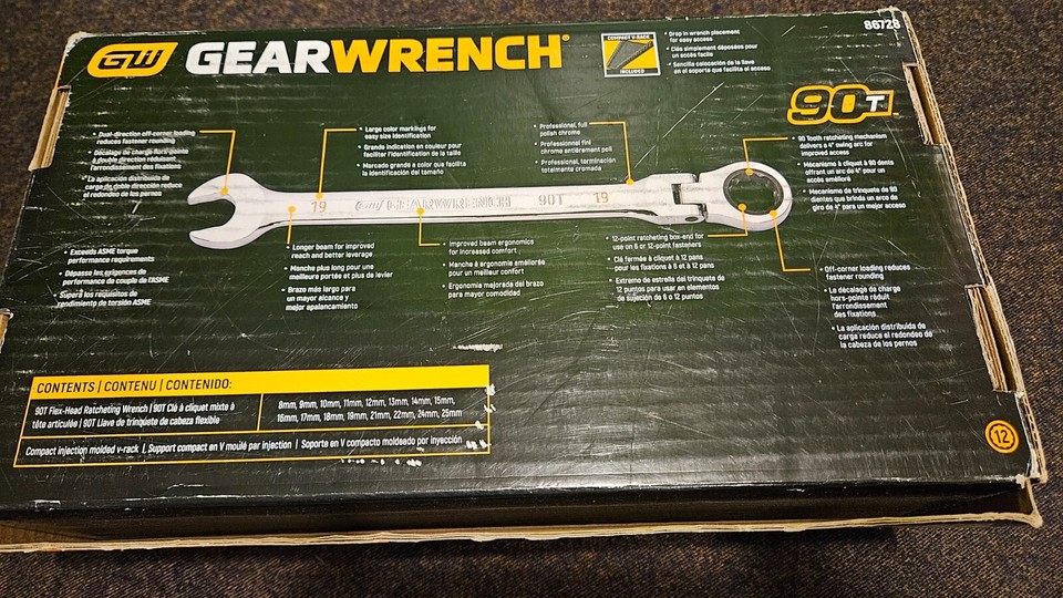 Gearwrench Flex Head Ratcheting Wrench Master Set Metric & SAE 86728 ...