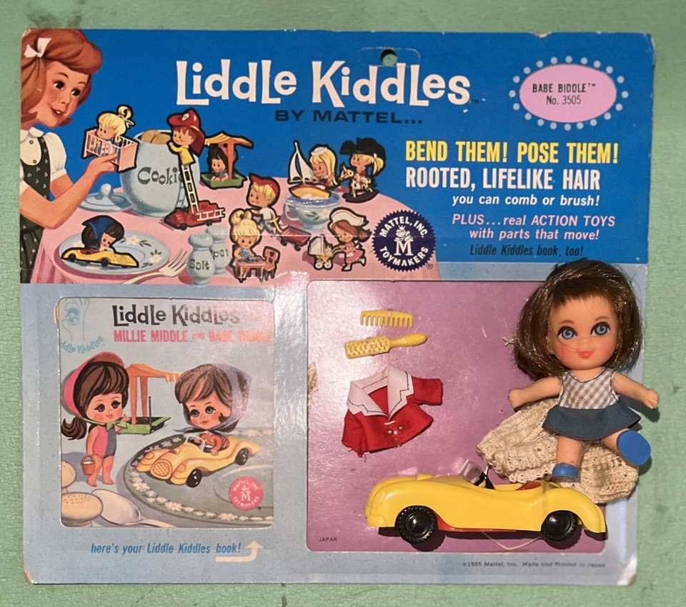 Vtg Mattel Liddle Kiddles Babe Biddle Doll w Original Package and Book ...