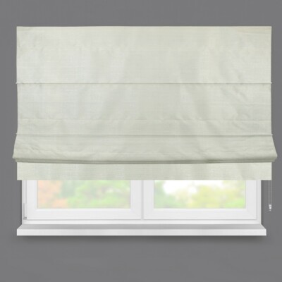 Nadia Natural Shimmer Lined Roman Blind - Deluxe Headrail Available | eBay