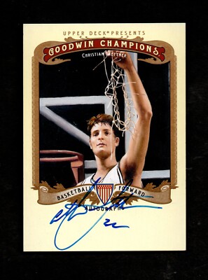 2012 Goodwin Champions Autograph CHRISTIAN LAETTNER Duke Blue Devils ...