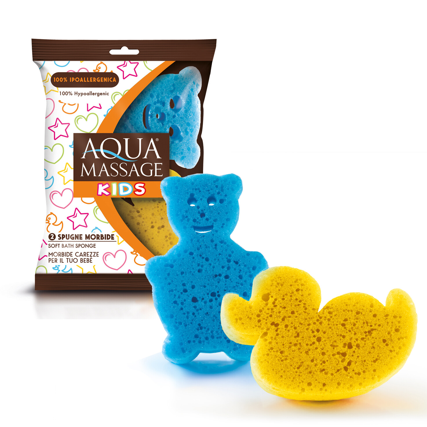 Aquamassage 2 Pack Kids Bath Sponge - Hypoallergenic | eBay