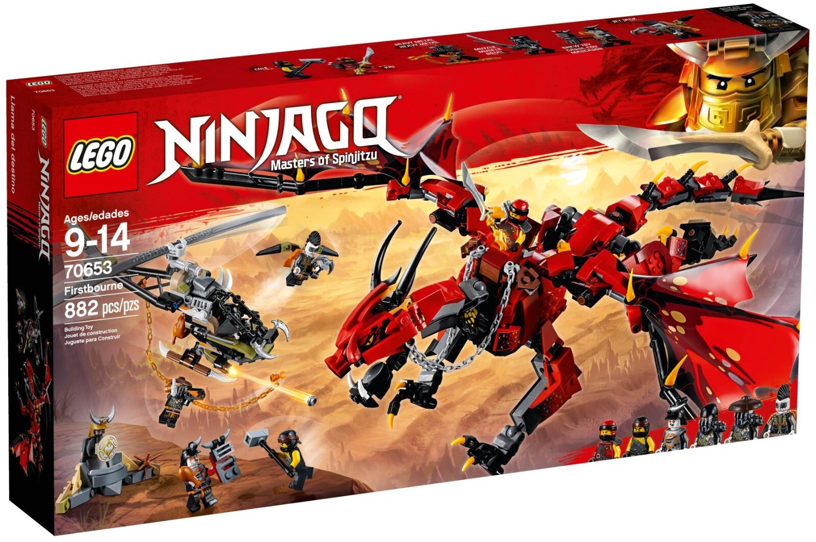 LEGO® Ninjago® Drachen Tempel Mech Oni Gold Blitz Titan Segler Schlange ...