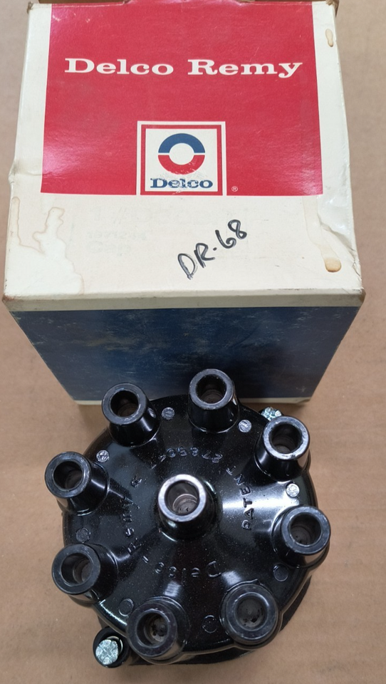 New Vintage Delco Remy 8 Cyl Distributor Cap 1971244 D308 DR68 Patent ...