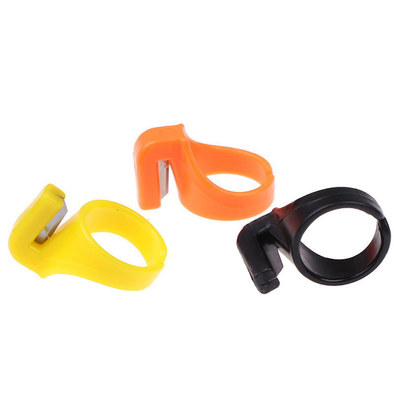 3pcs Plastic Sewing Thimble Ring with Blade Finger Thimble Thread ...