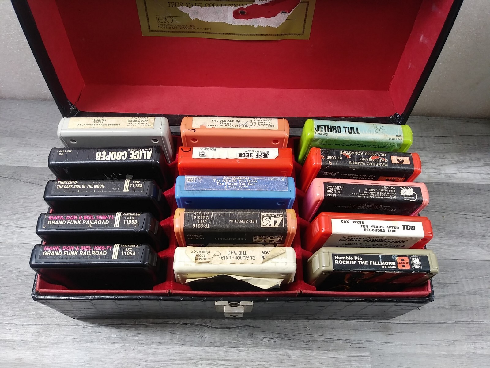 Lot Of 15 8 Track Tapes W/ Vintage Storage Case | eBay