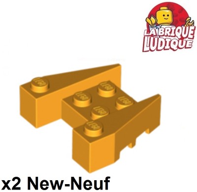 Lego - 2X Wedge 3X4 Stud Notches Brick Bright Light Orange Cl 50373 New ...
