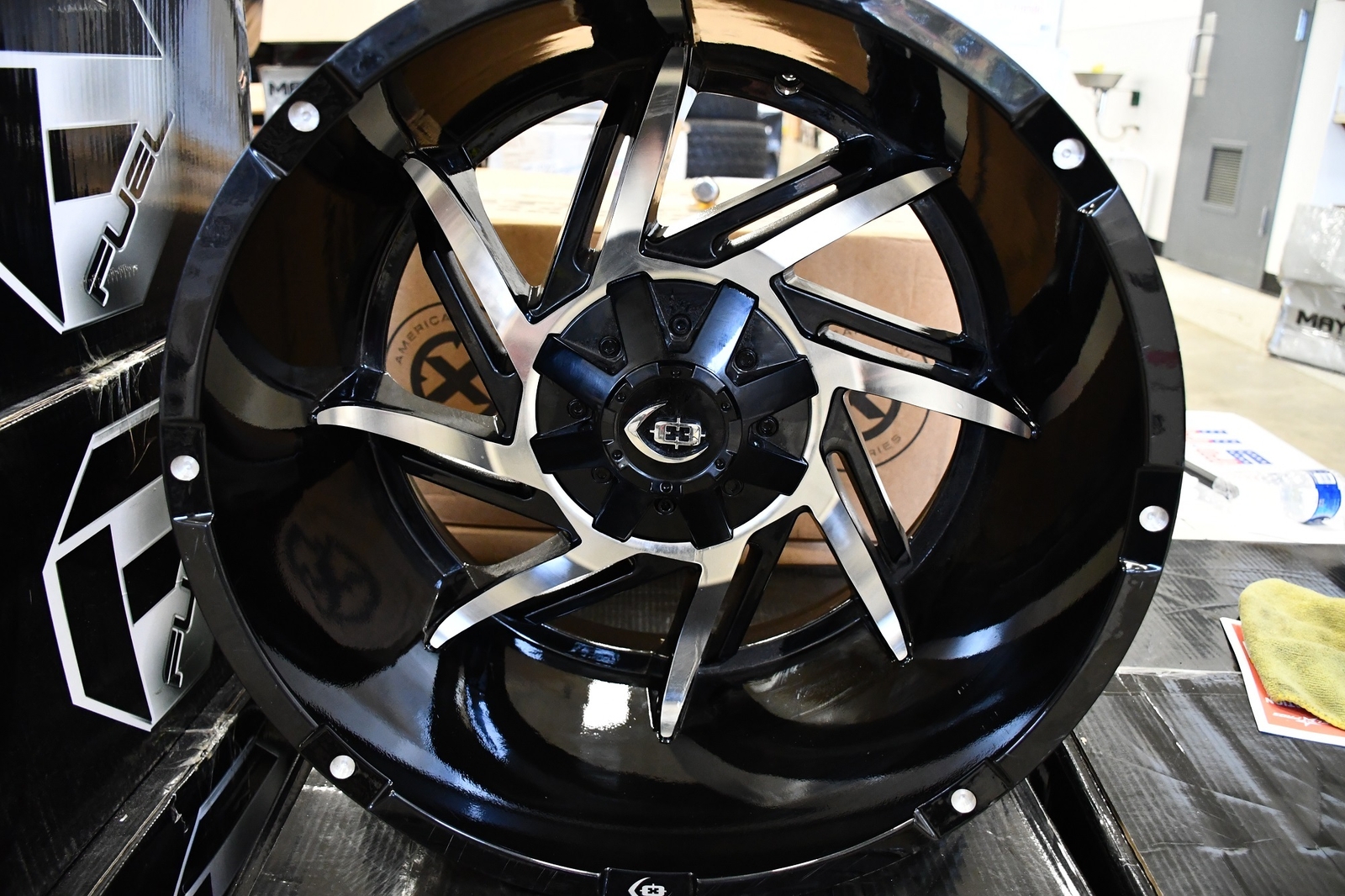 Set 4 17" Vision 422 Prowler Gloss Black Machined Face Wheels 17x9 6x5 ...