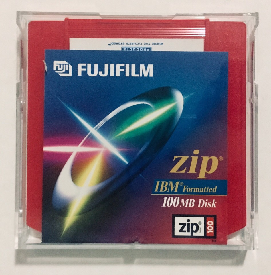 8 each, ZIP DISKS, FUJIFILM, IBM Formatted, 100 MB Disk, Jewel Cases ...
