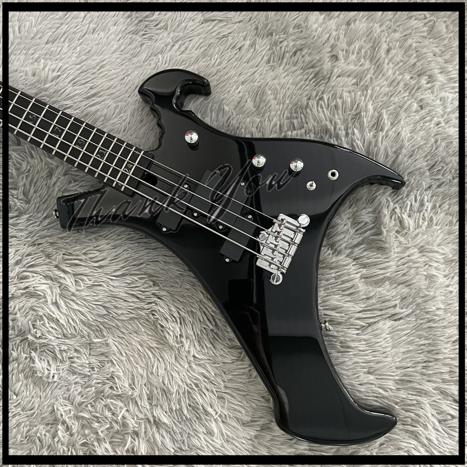 4 Strings Buzzard Electric Bass Guitar Maple Neck Gloss Black Finish🔥 ...