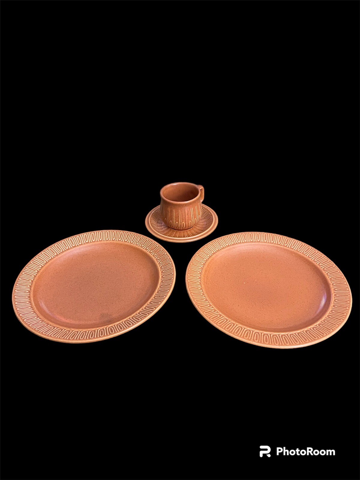 Red Wing ADOBESTONE Burnt Orange Dinner Plate- Set Of 2, W/ Cup and ...