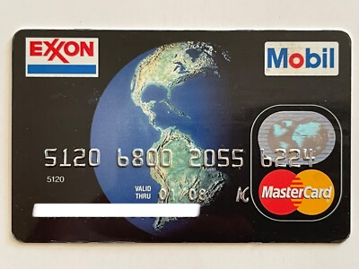 Exxon Mobil MasterCard Credit Card ️Globe Design ️Expired in 2008 ...