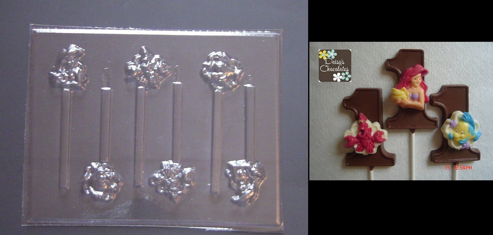 Ariel Sebastian Flounder Mermaid Lollipop Chocolate Candy Soap Crayon ...