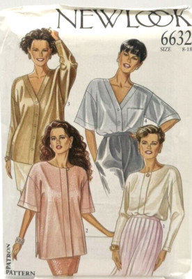 Rare Simplicity New Look Pattern #6632 - Blouses - (Sizes 8 - 18) | eBay