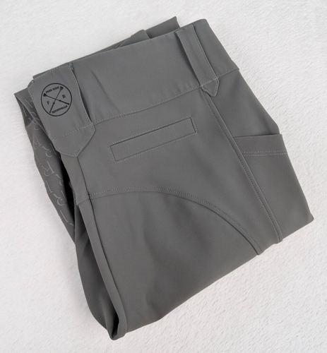 Free Ride Equestrian Pro Breeches Womens 26 Gray Knee Horse Riding | eBay