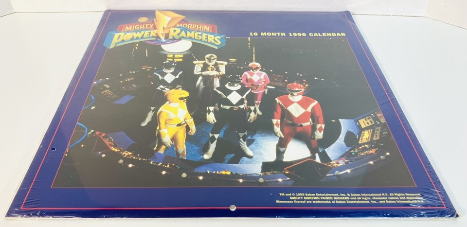 Vintage 1996 Mighty Morphin Power Rangers Calendar ~ BRAND NEW & SEALED ...