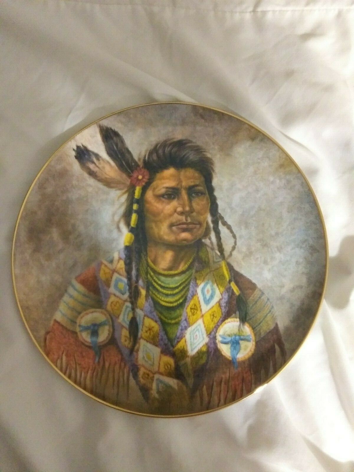 Chief Joseph collection plate by Gregory Perillo 10 6/8 in. N0o paper ...