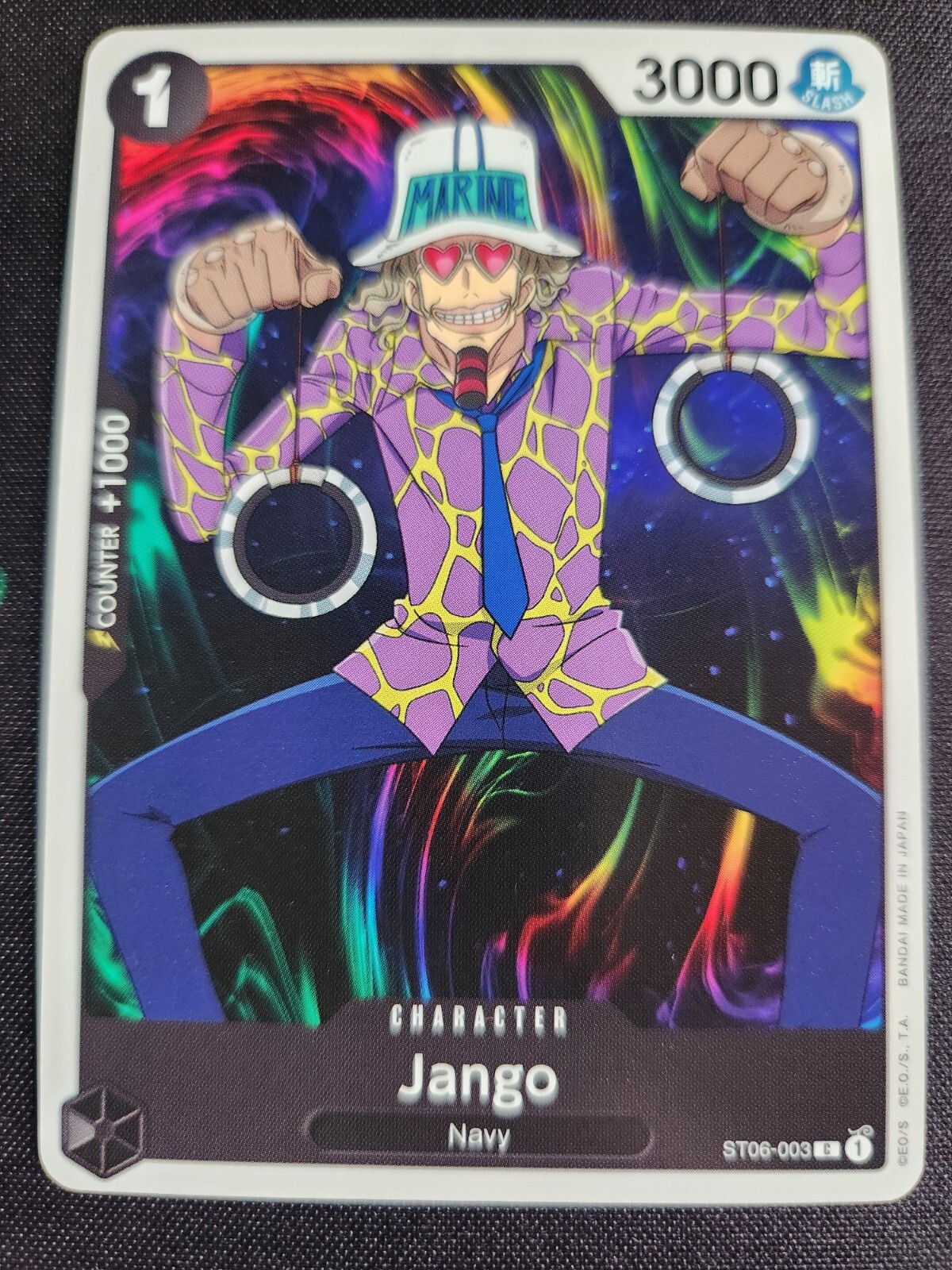 EXACT CARD PICTURED One Piece TCG Absolute Justice Deck ST06-003 Jango ...