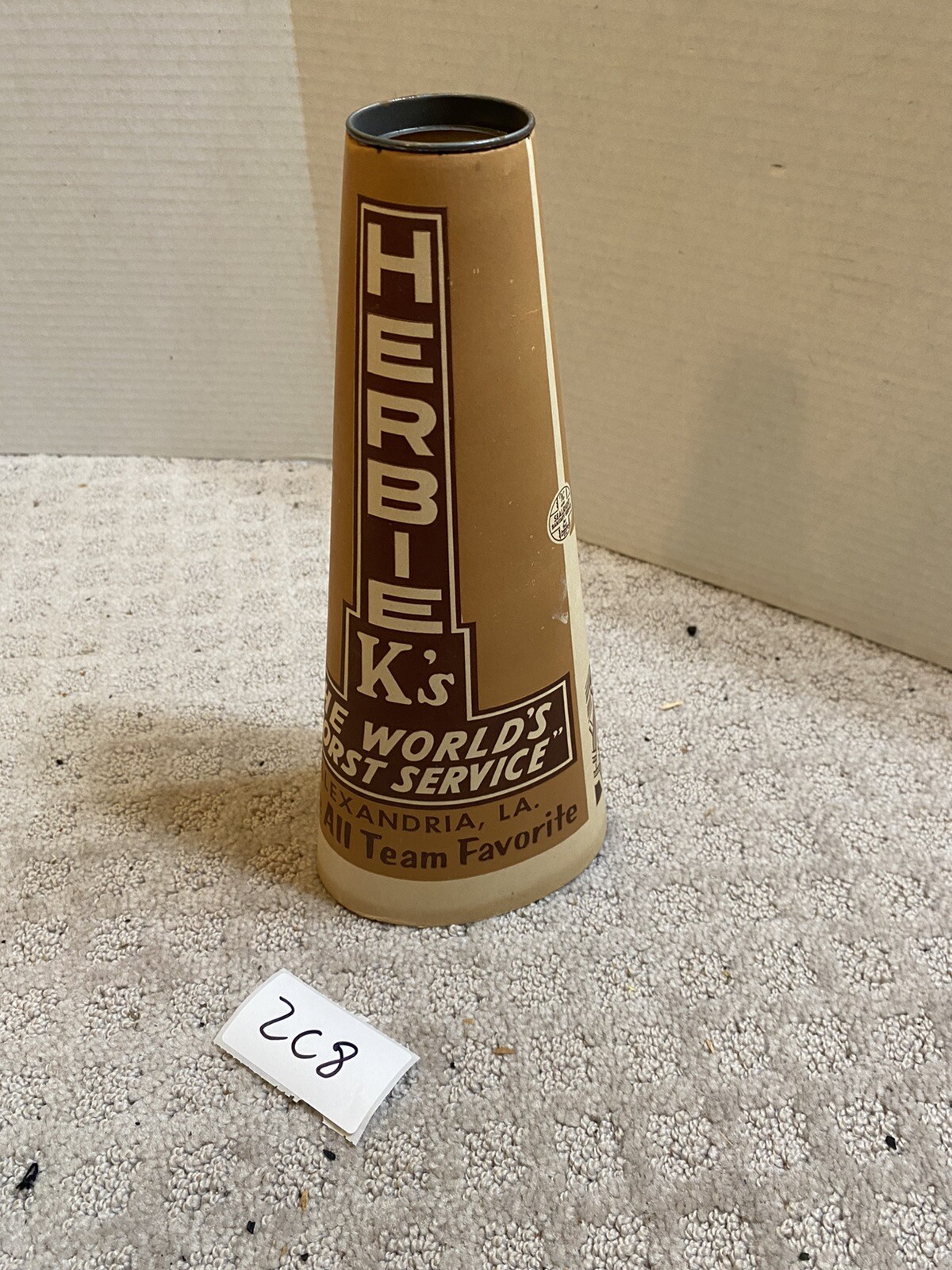 Herbie K’s “The worlds worst service” Alexandria LA paper megaphone wax ...