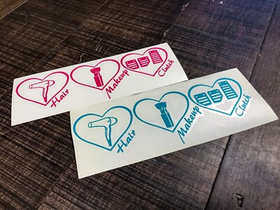 Hair, Makeup, Clutch Decal, Sticker JDM, Car Truck, Lady Driven | eBay