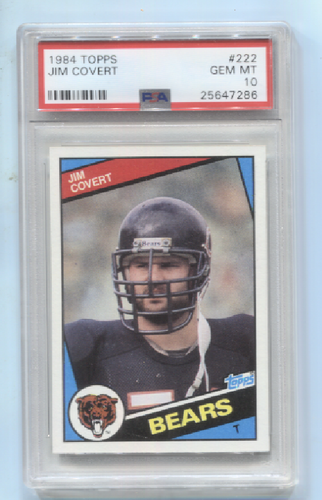 1984 Topps Football - Jim Covert - rookie card - Bears - #222 - PSA 10 ...