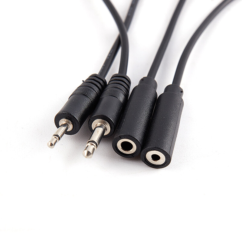 2.5mm 3.5mm Mono Connector Cable Plug 2pin Extension Wire DIY Audio ...