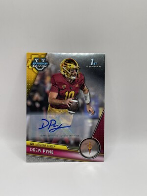 2023 Chrome U DREW PYNE 1st Bowman Auto RC #37 ARIZONA STATE | eBay